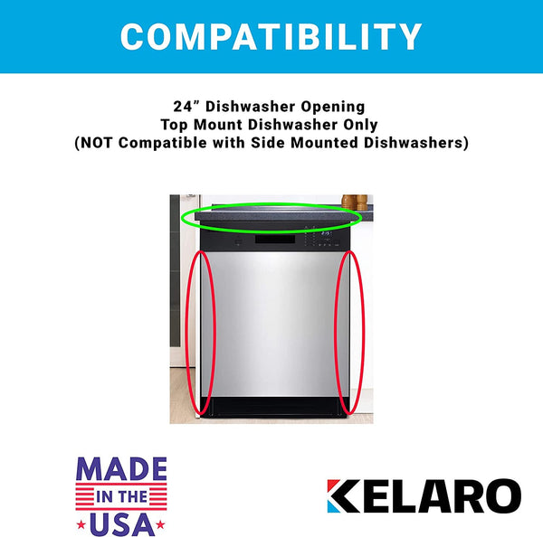 Compact 18" Dishwasher Mounting Bracket Kit for Granite Countertops
